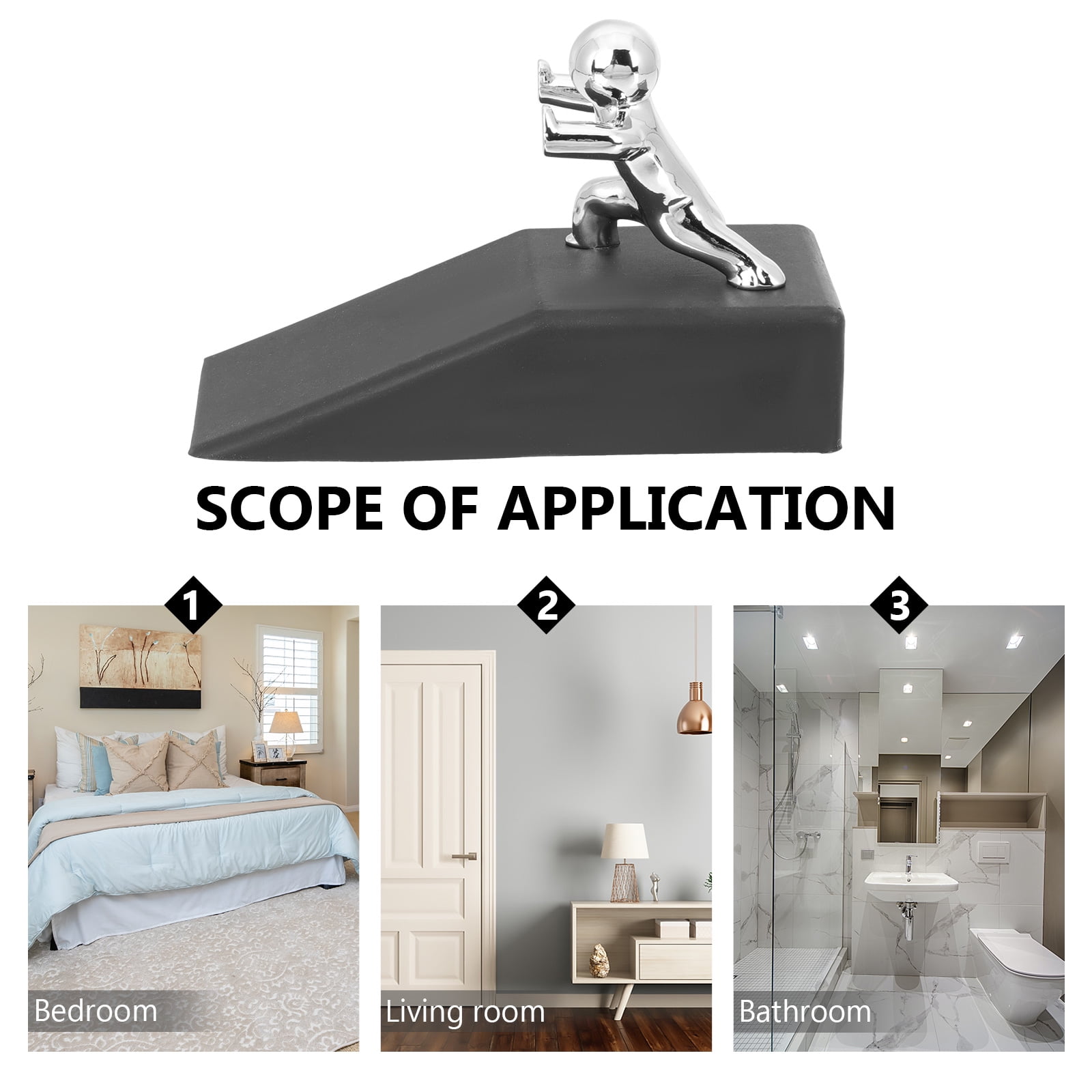 Raindrops Door Wedge Stopper Practical Door Wedge Rubber Creative Door ...