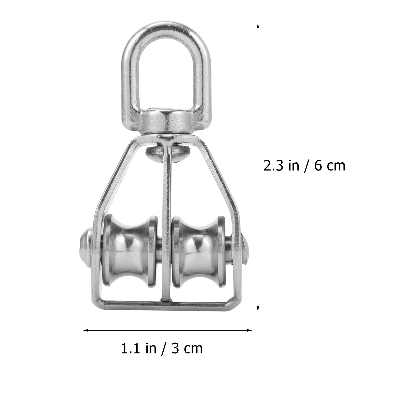 Raindrops Double Pulley Block for Material Handling & Moving - Silver ...