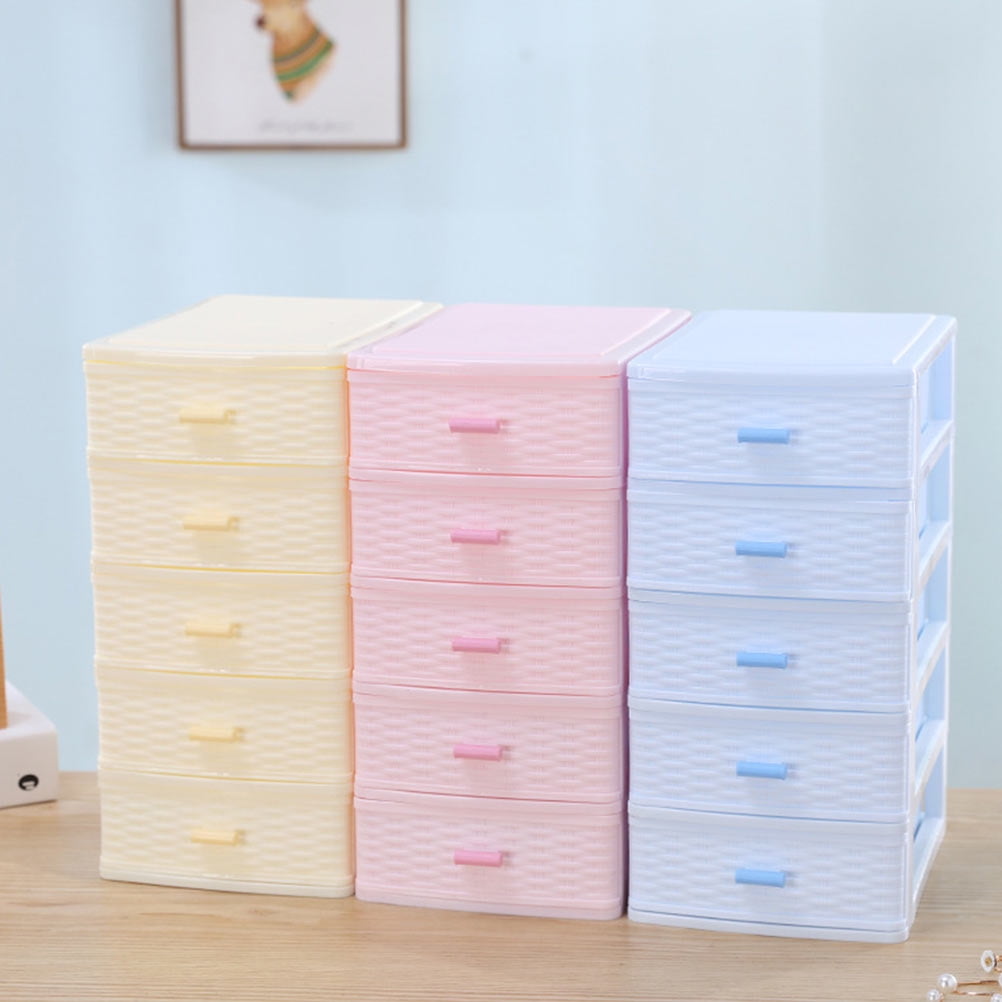 Raindrops Drawer Storage Box Boxes with Lid Desk Organizer Drawers Pink ...