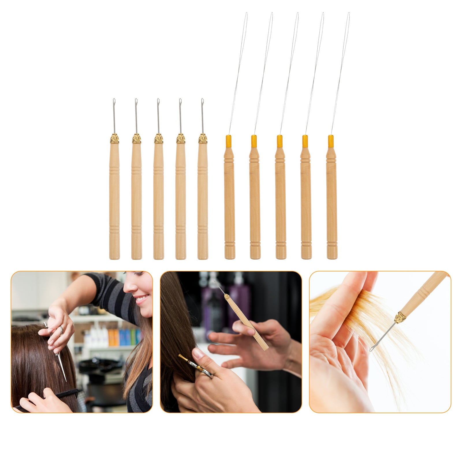 Raindrops Dreadlock Crochet Hook 10Pcs Set for Braid Crafts Assorted ...