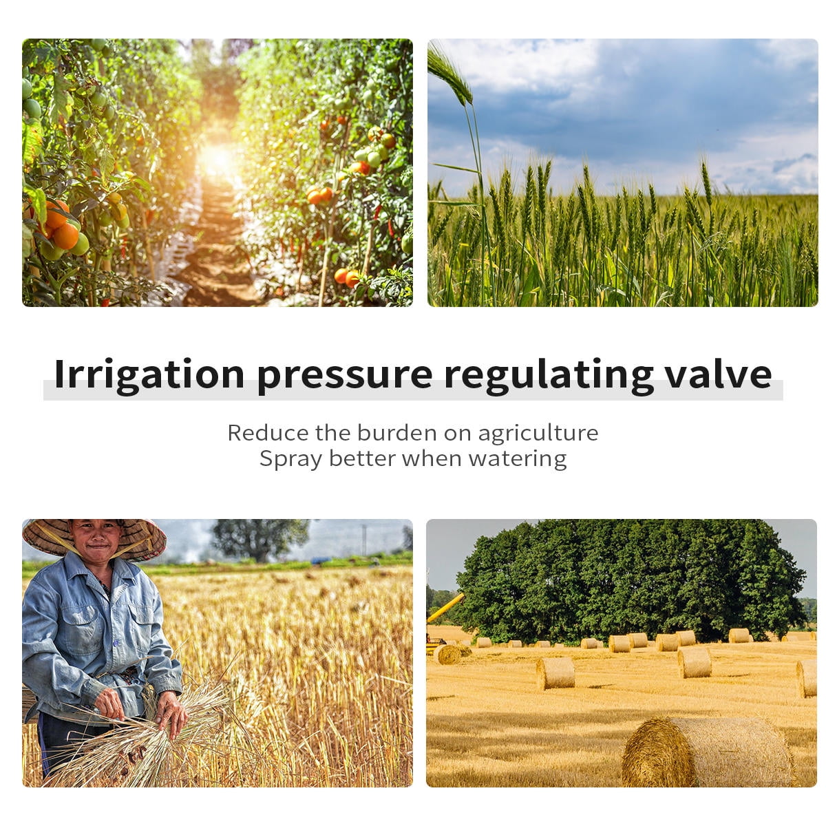 Raindrops Drip Irrigation Pressure Reducer Regulating Valve Water ...