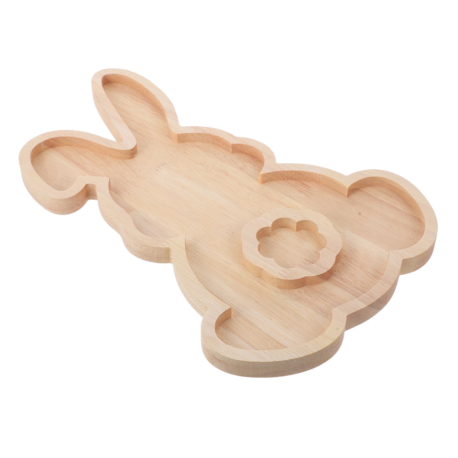 Raindrops Easter Serving Tray Rabbit Shape Wooden Platters Easter Bunny ...