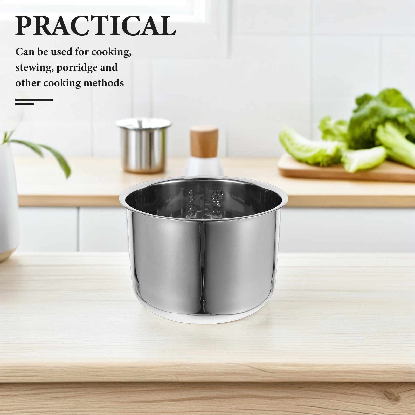 Raindrops Electric Cooker Inner Pot 6L Stainless Steel Replacement Pot ...