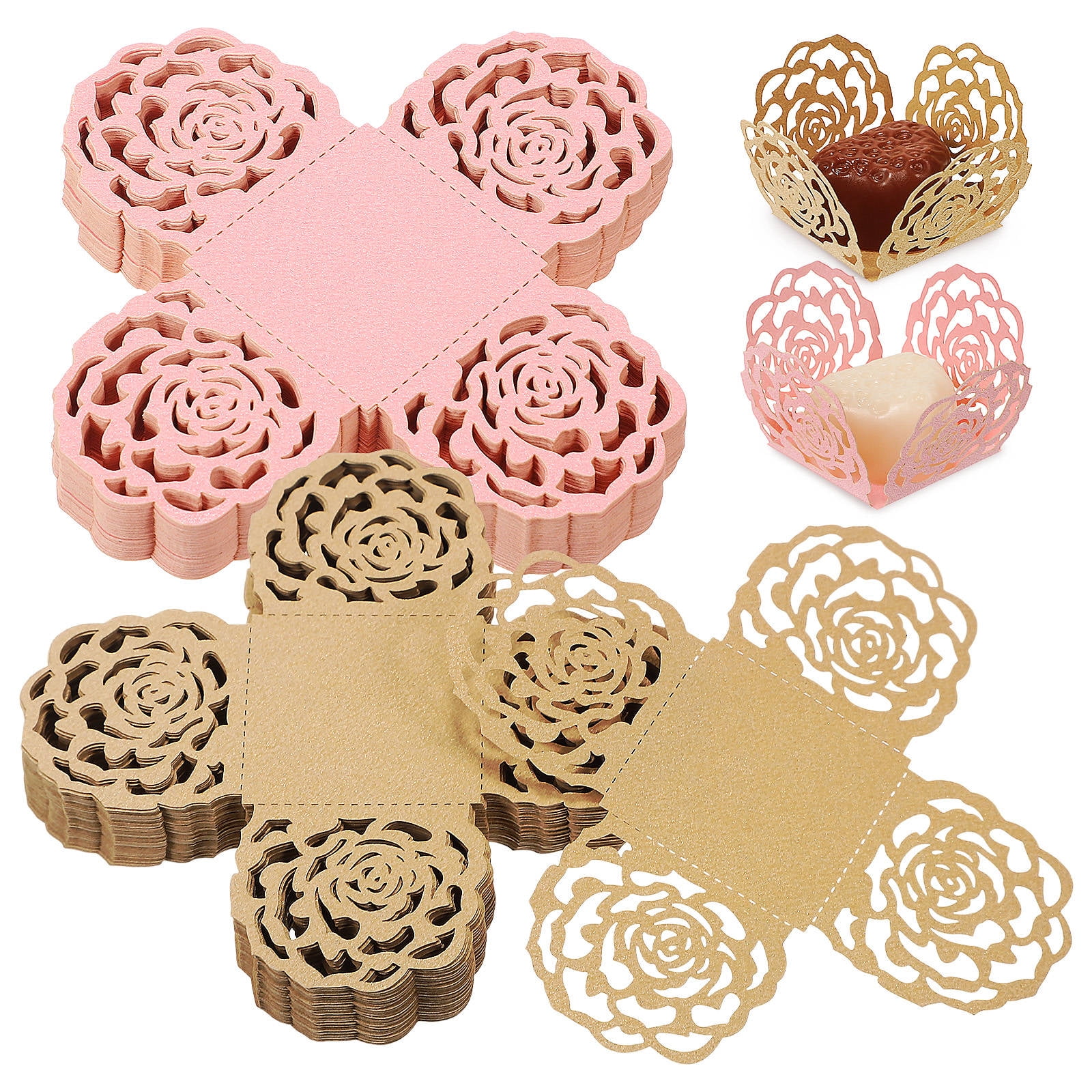 Raindrops Elegant Design Assorted Color Paper Truffle Liners 100 Pcs ...