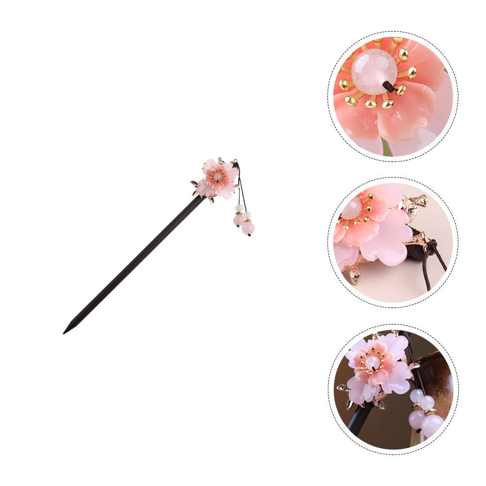 Raindrops 1Pc Decorative Wooden Hairpin with Retro Design for Casual ...