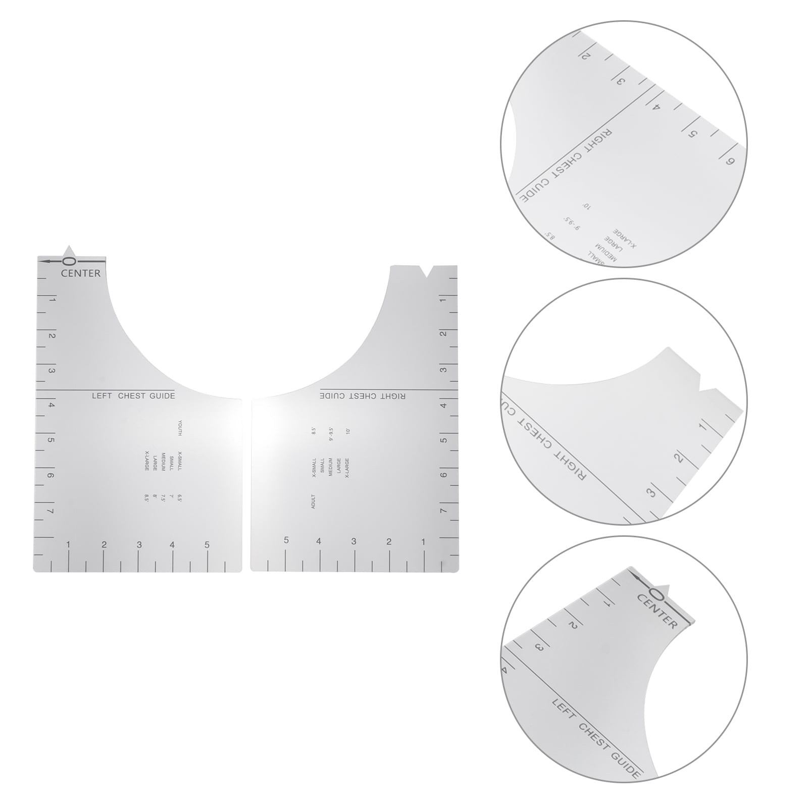 Raindrops Embroidery Transparent Round-neck Calibration Tool Odorless ...