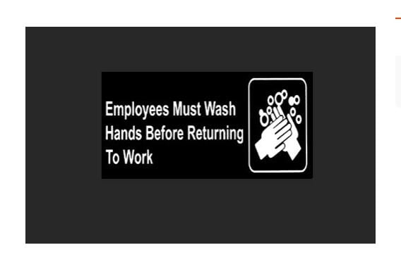 Raindrops Employees Must Wash Hands Sign For Informative Sign For ...