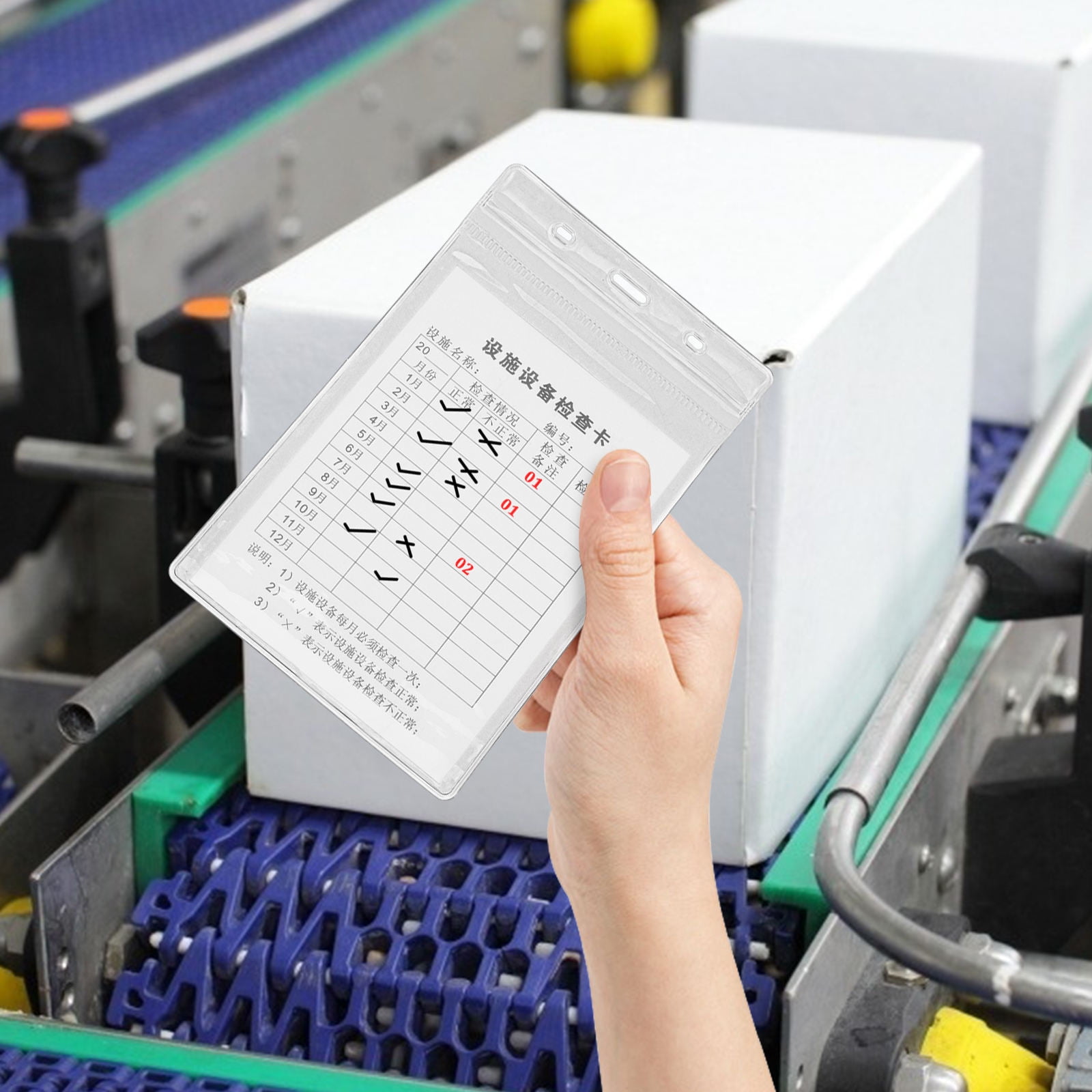 Raindrops Equipment Inspection Labels with Waterproof Sleeve for ...