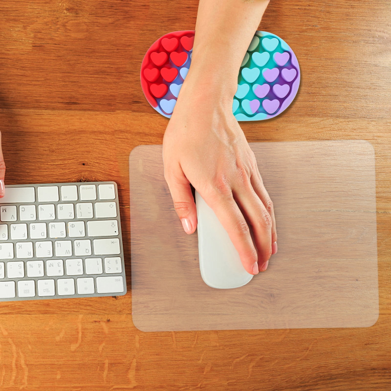 Raindrops Silicone Keyboard Wrist Rest Multi Colored Cute Design 1Pack ...