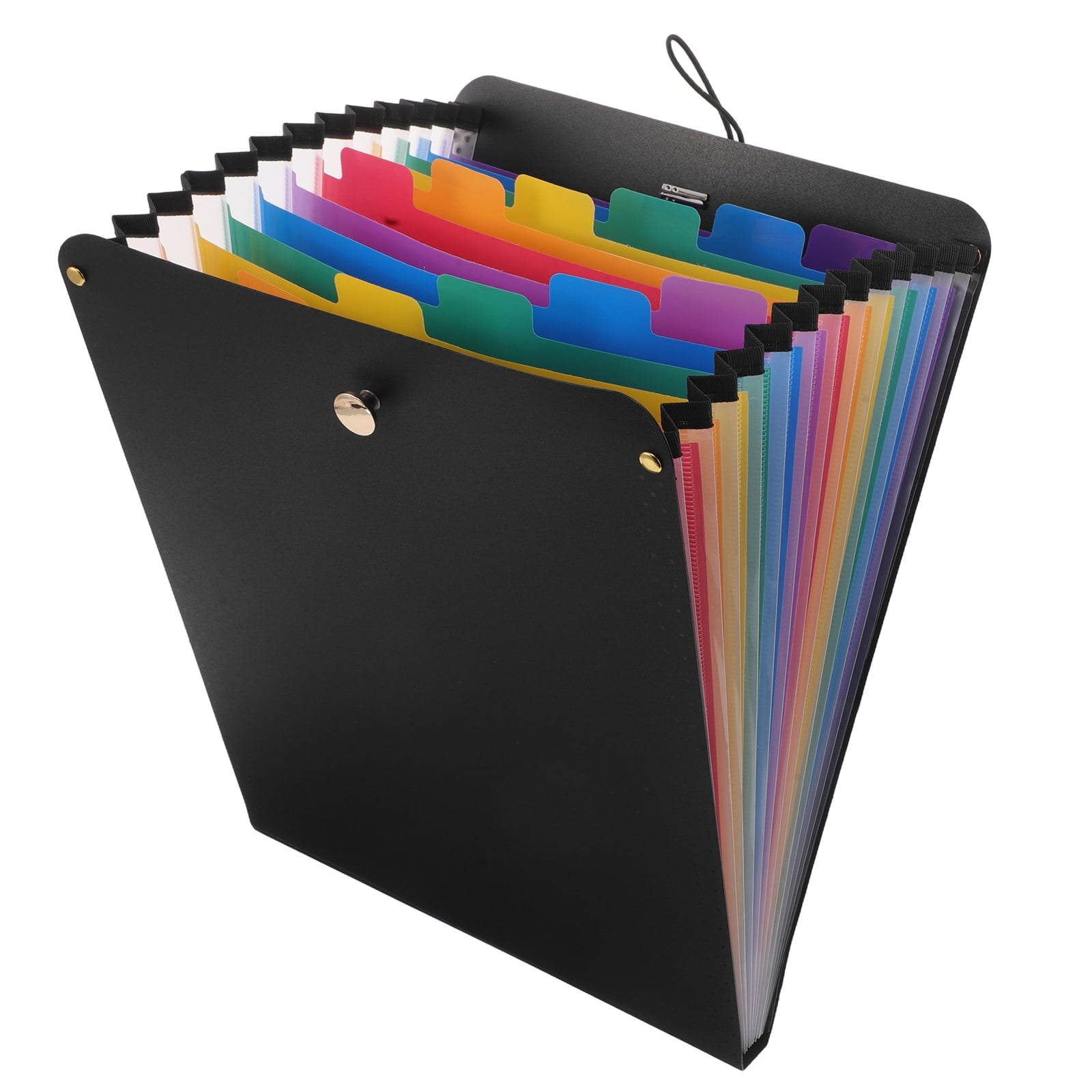 Raindrops Office Vertical File Folder Black Plastic Accordion Organizer ...