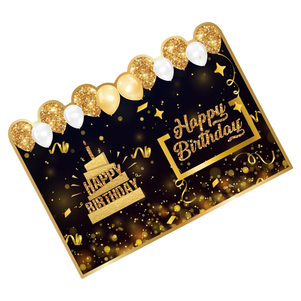 Happy Birthday Signature Book Black Golden Large Sign In Card for ...