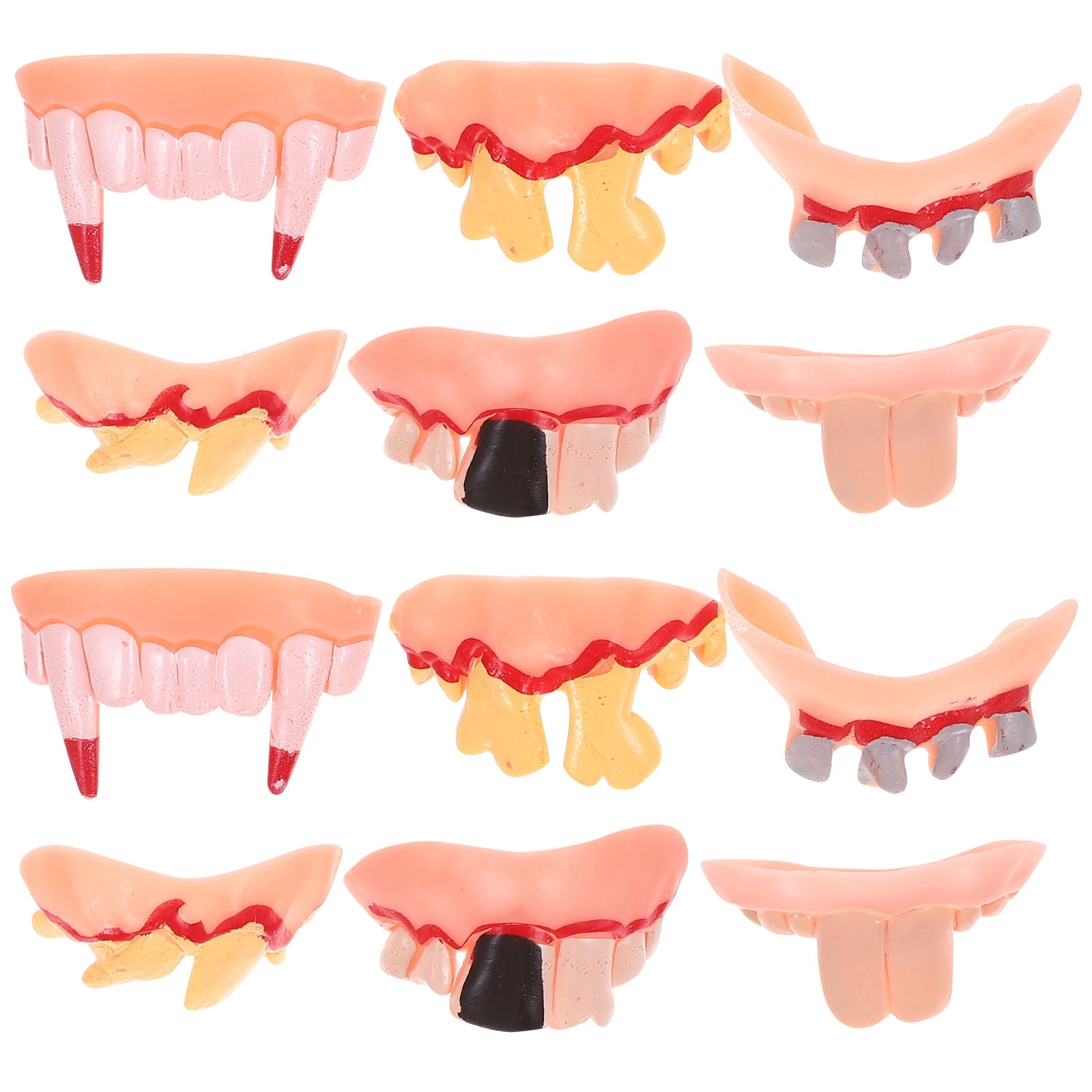 Raindrops Fake 12Pcs Assorted Color For Dentures And Prank Toys ...