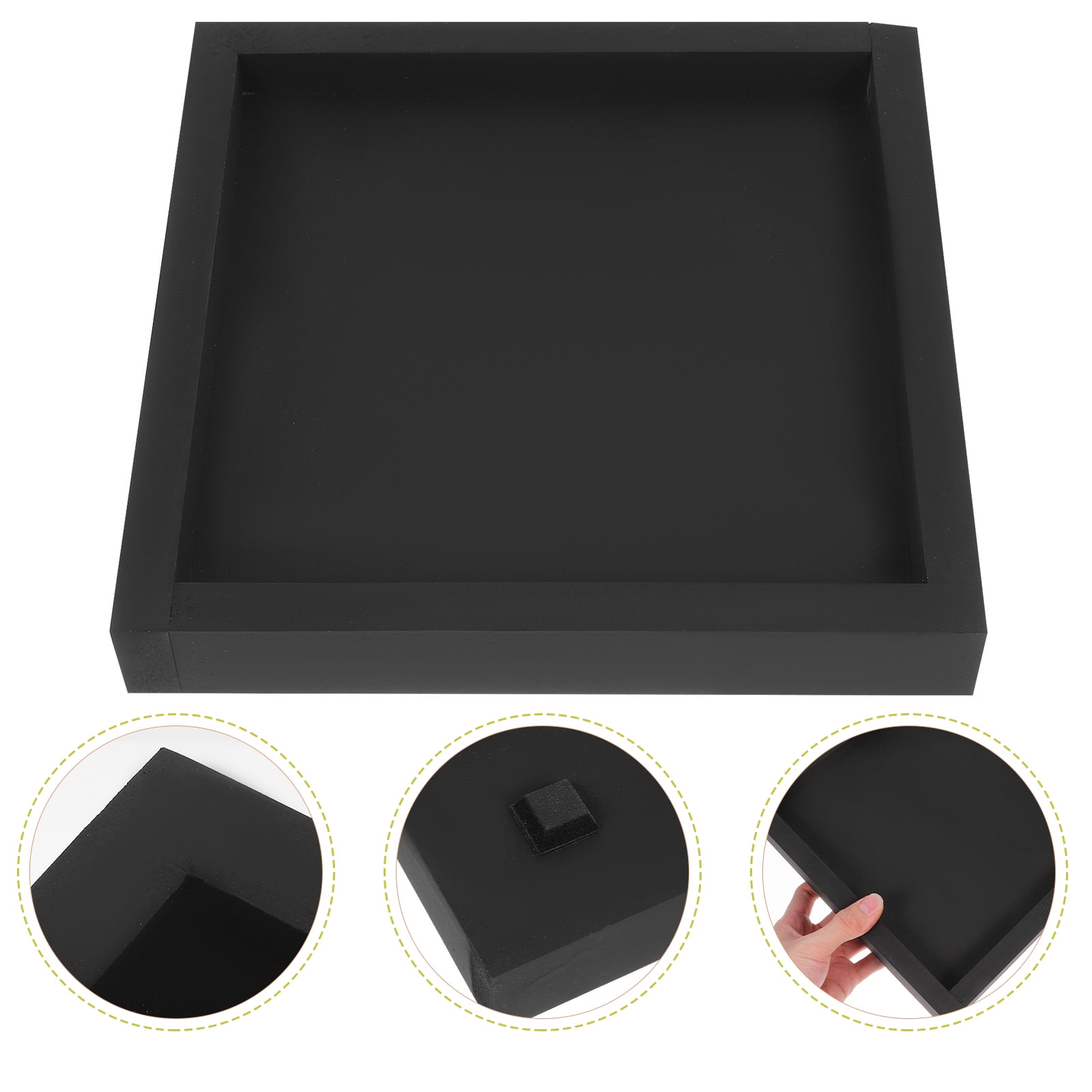 Raindrops Faux Square Imitation Cement Planter Tray Potted Support ...