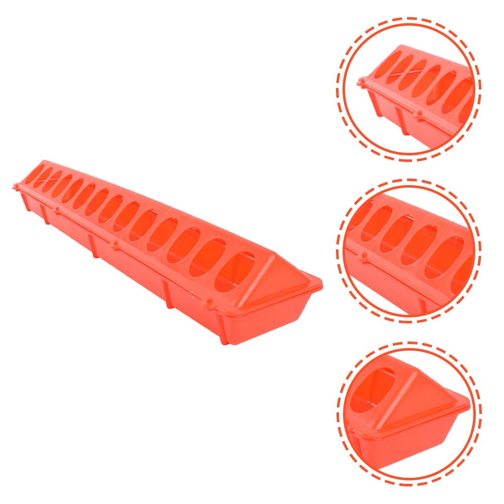 Raindrops Feeders Long Trough Washable Bird Finch Food Container ...