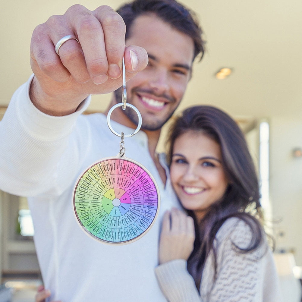 Raindrops Feeling Wheel Keychain Emotion Wheel Pendant for Decoration ...