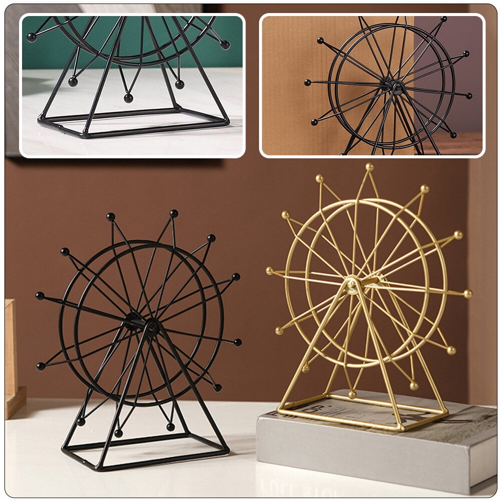 Raindrops Ferris Wheel Ornament Made of Iron for Decoration Black Color ...