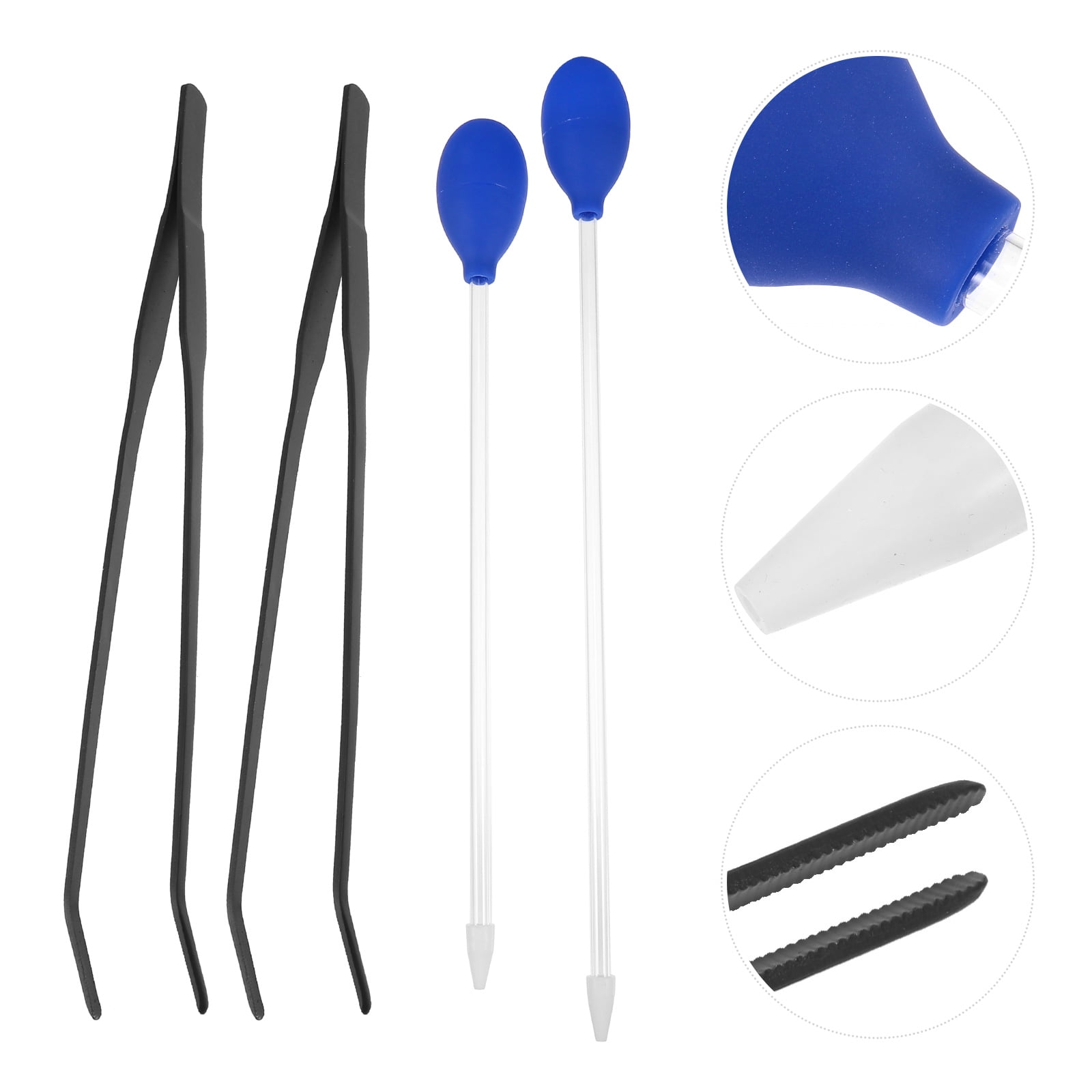 Raindrops 4-Piece Aquarium Tweezers Set with Serrated Tips for Fish ...
