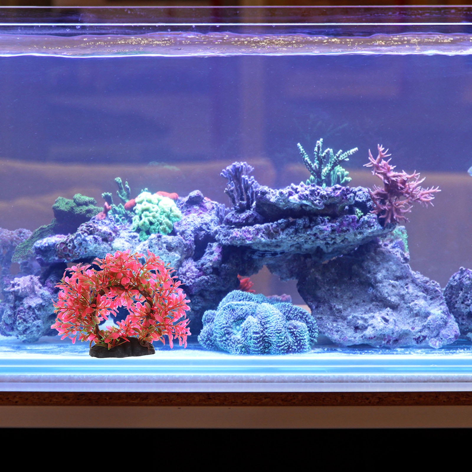 Raindrops Fish Tank Plants Aquarium Decoration Realistic Aquarium Plants Turtle Tank Decor ...