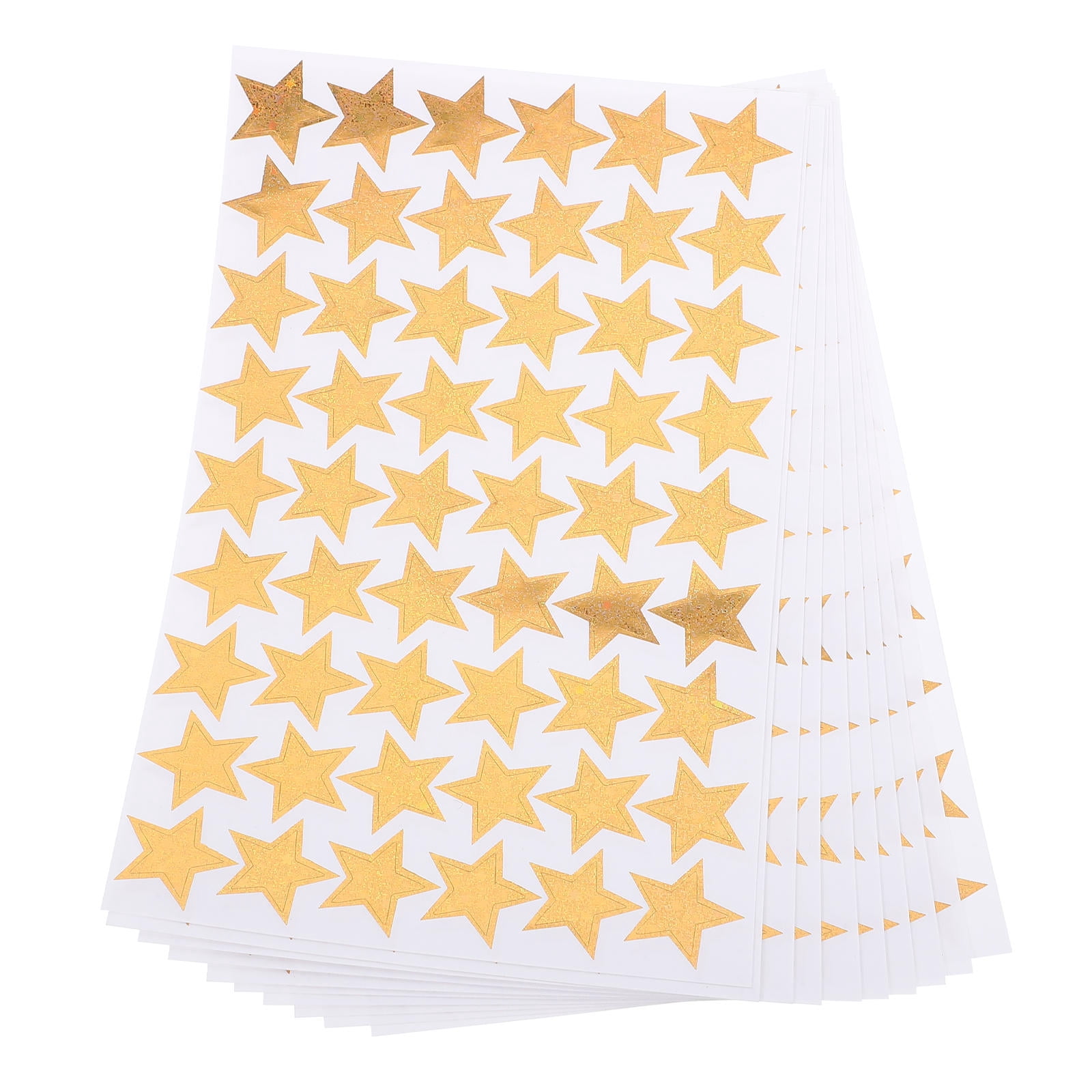 Raindrops Five-Pointed Star Stickers 10 Sheets Golden for Labeling and ...