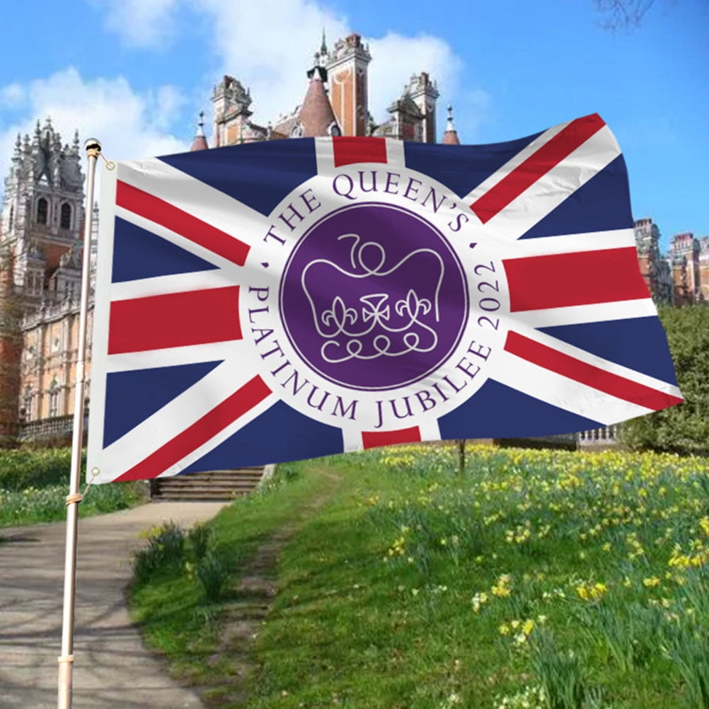 Raindrops Flag Backdrop Queens Platinum Union Jack Decor Banner ...