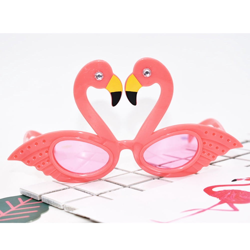 Raindrops Flamingo Eye Glasses Hawaiian Eyeglasses Dance Party Glasses ...