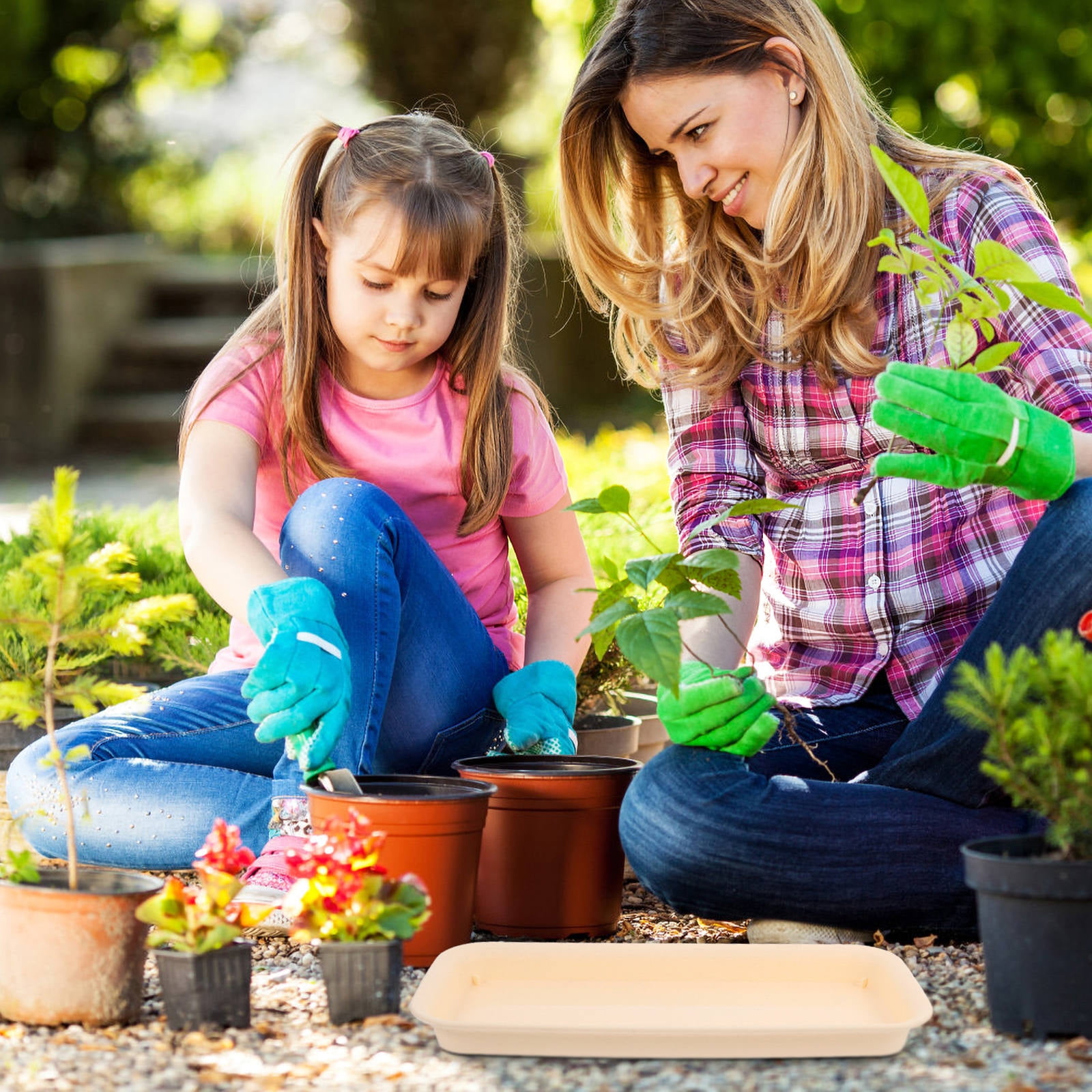 Raindrops Planter Tray Resin 1Set 12.2X5.5X1.0In - Walmart.com
