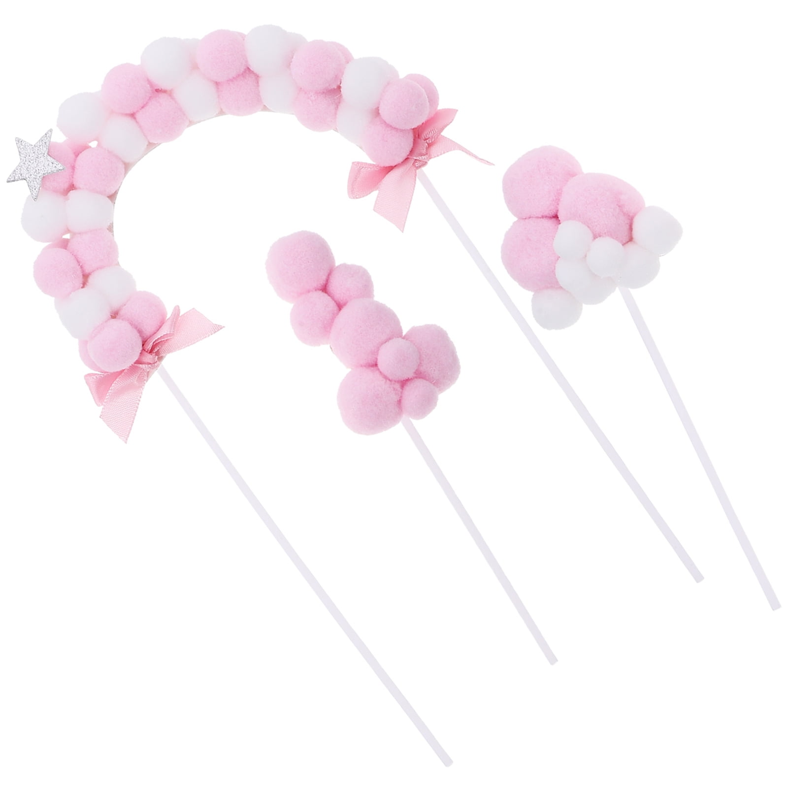 Raindrops Fluffy Balls Cupcake Toppers with Creative Design for Decor ...