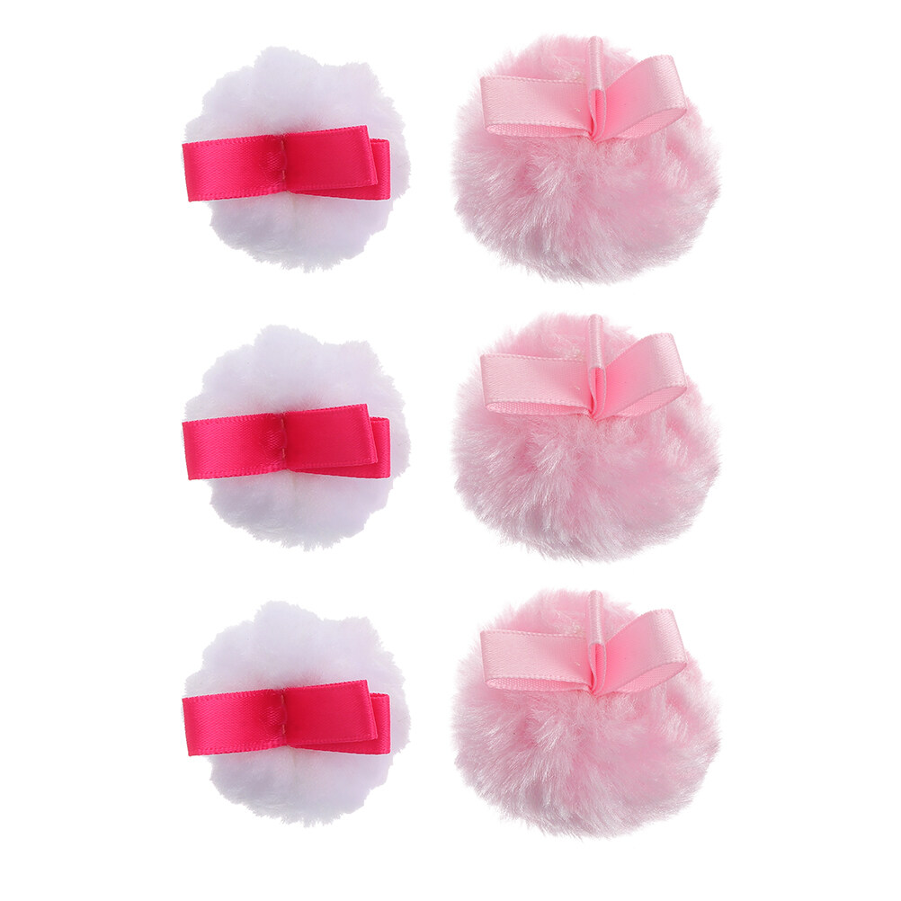 Raindrops Fluffy Puffs Velour Body Powder Sponge - 6 Pcs - Walmart.com