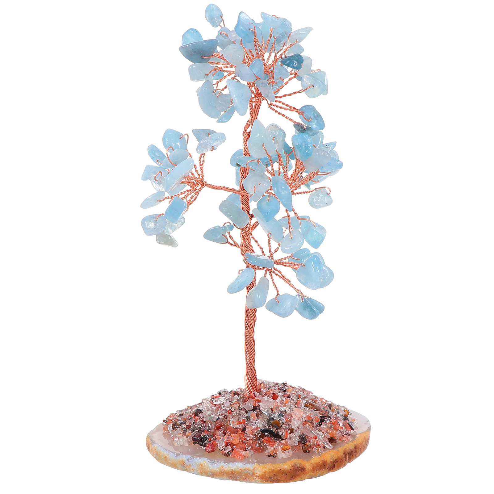 Raindrops Foldable Crystal Wishing Tree Natural Tumbled Gemstone Chips ...