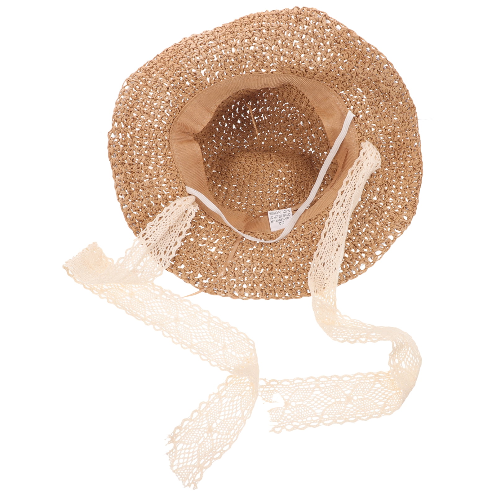 Raindrops Foldable Girls Straw Hat Adjustable Hat Wide Brimmed Visor ...