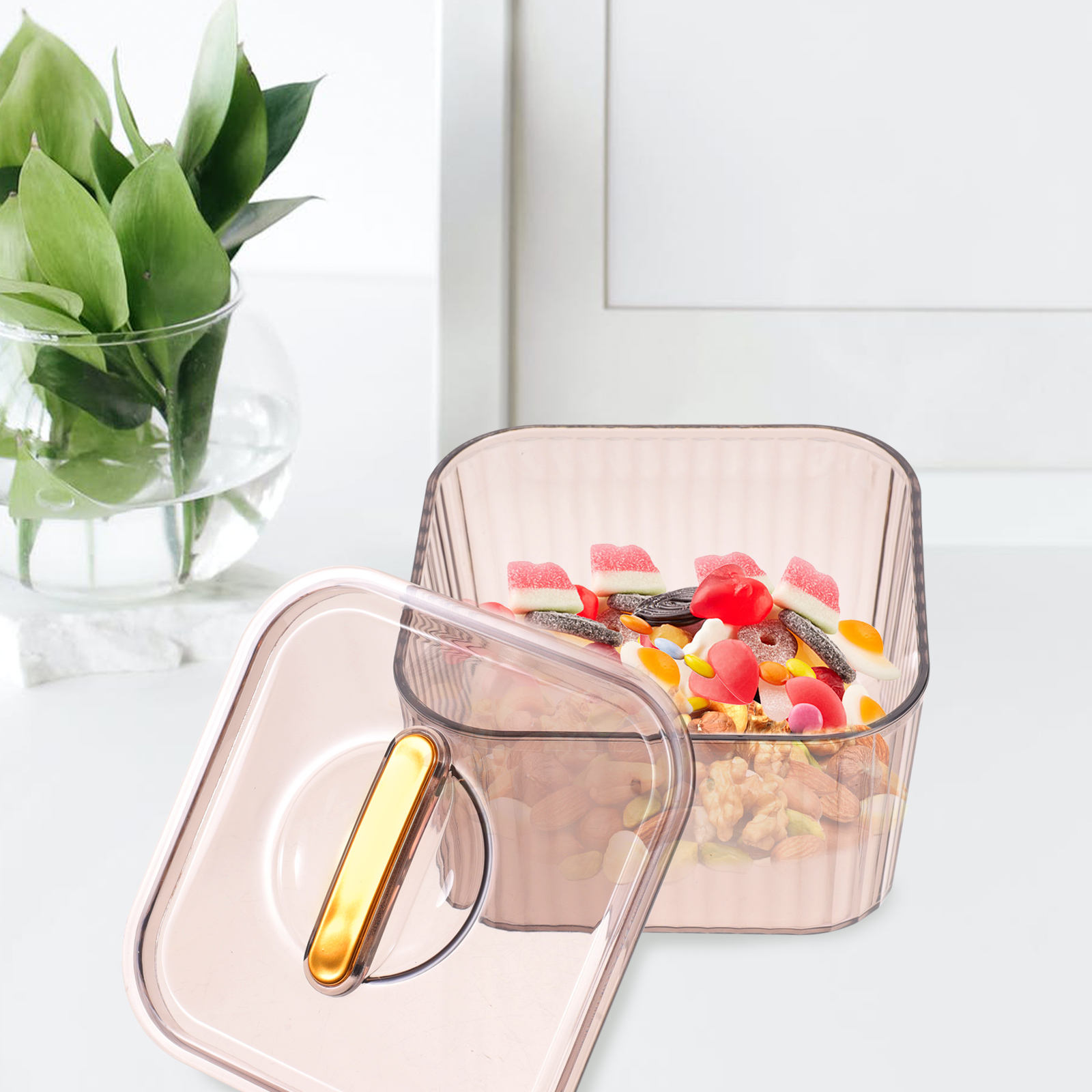Raindrops Food Serving Tray Diamond Shape Grey Color Plastic Material ...