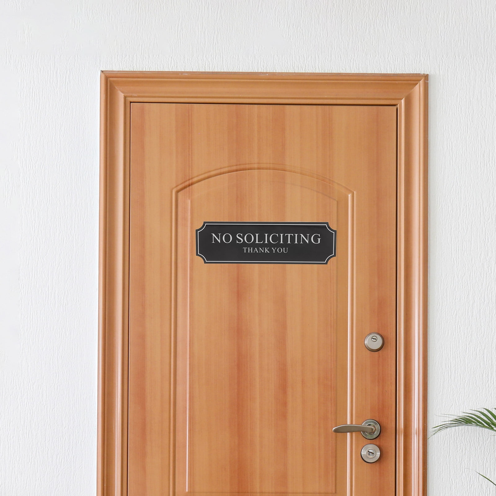 Raindrops Front Door No Soliciting Sign Self-Adhesive Acrylic No ...