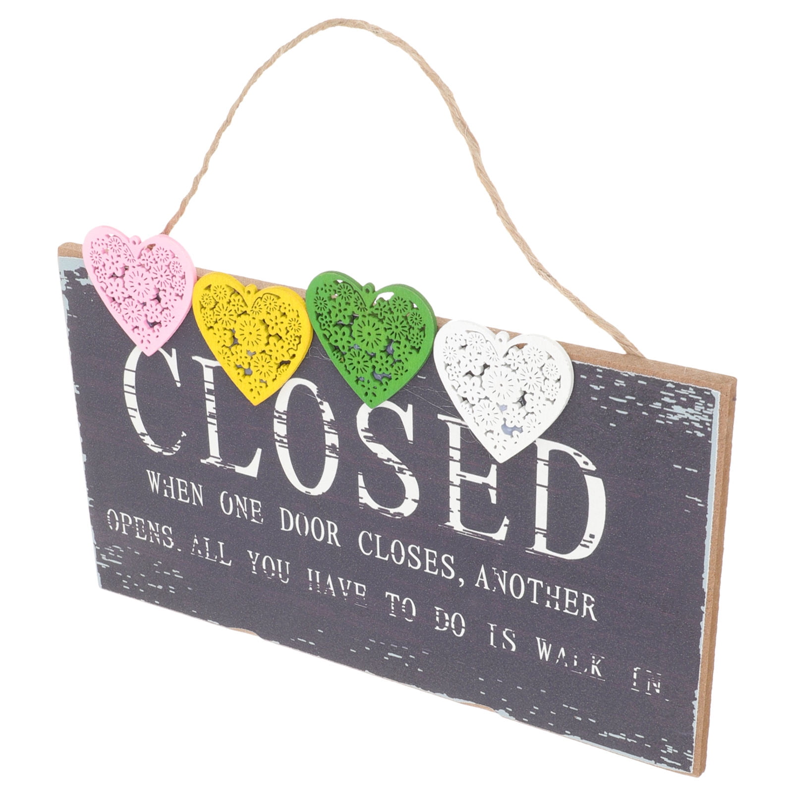 Raindrops Front Door Sign Hanging Business Wooden Plate Work Office - Walmart.com