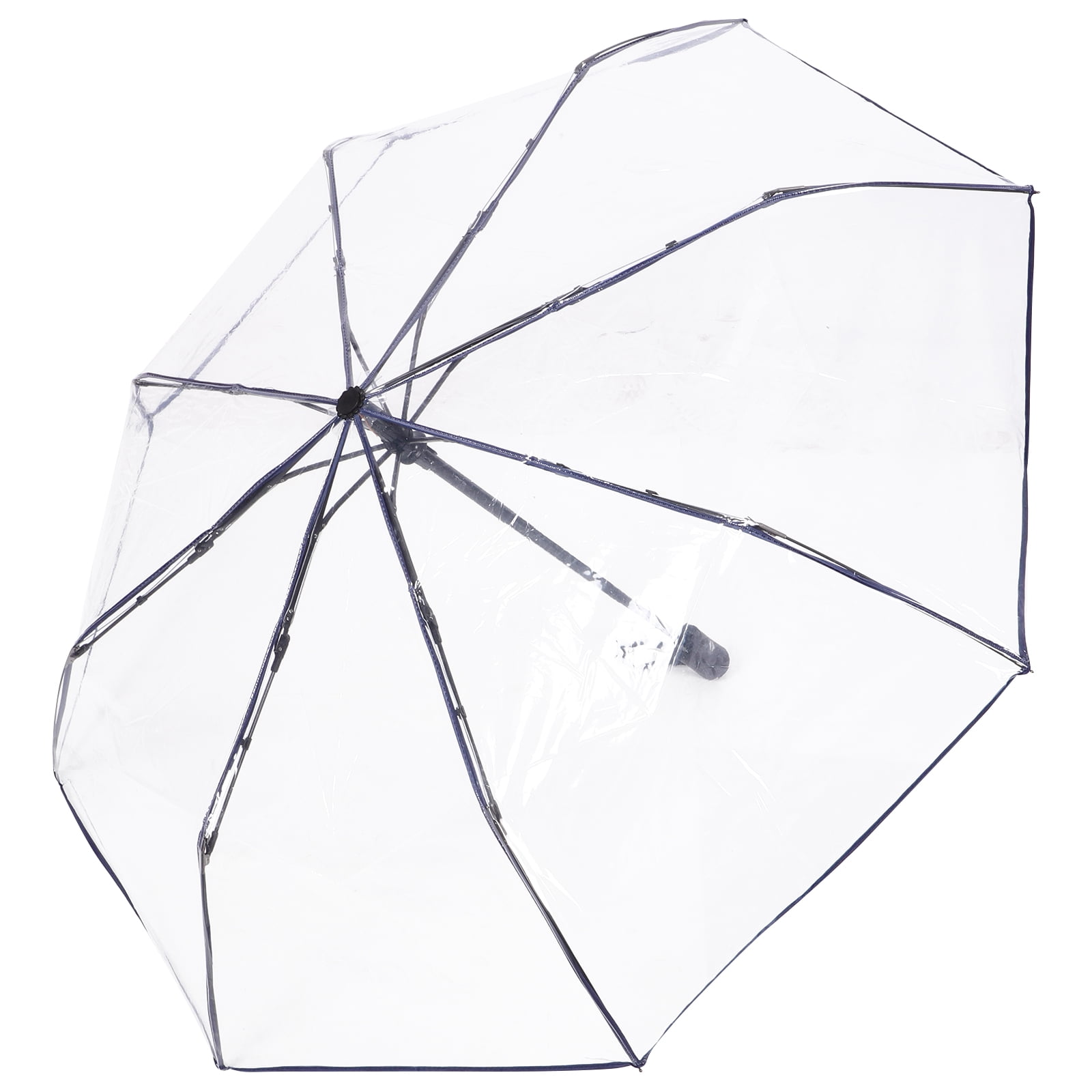 Raindrops Fully Automatic Three-fold Transparent Umbrella Clear Bubble ...