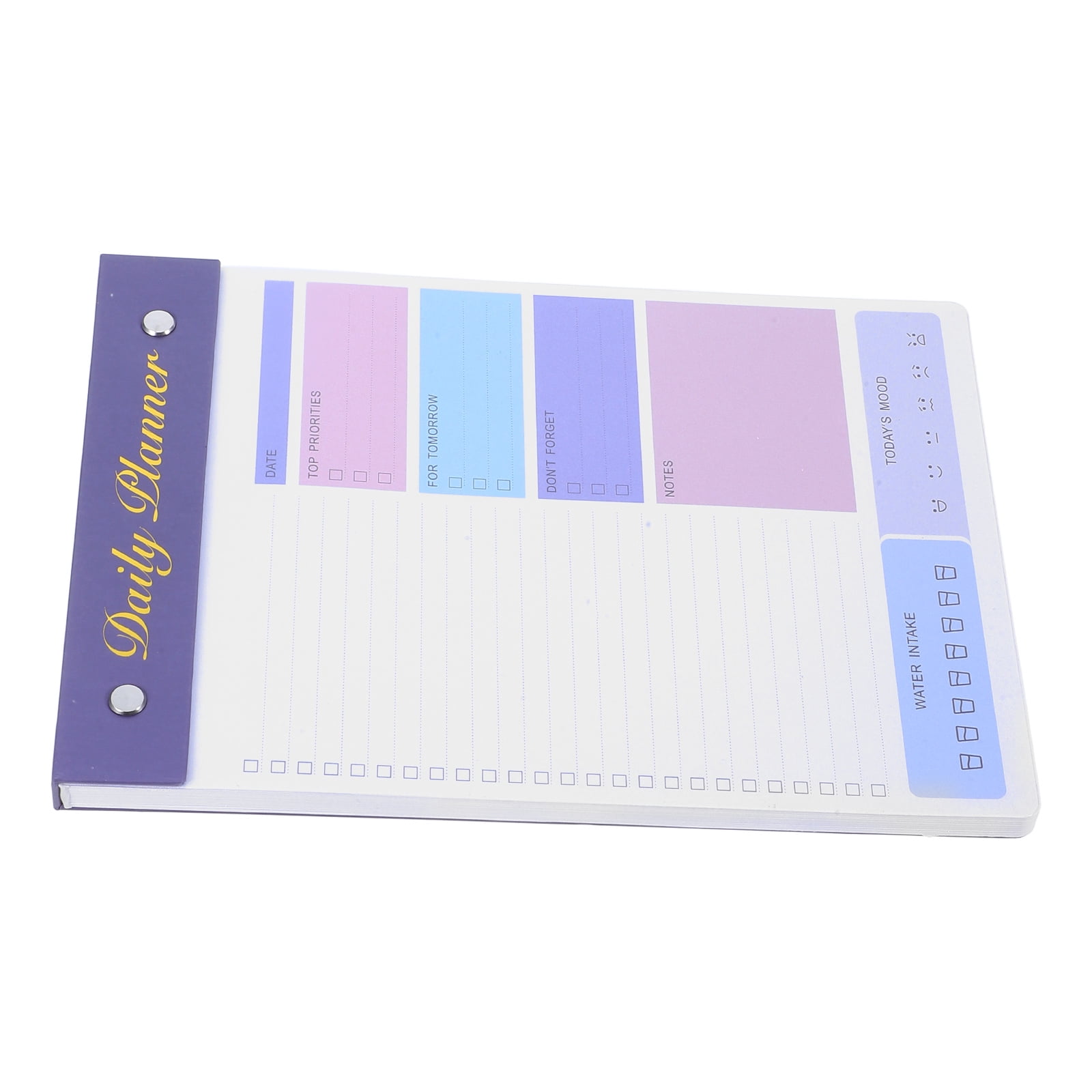 Raindrops Task Organization Note Taking Notepad Purple Paper Rectangular 1Pack Minimalist Design ...