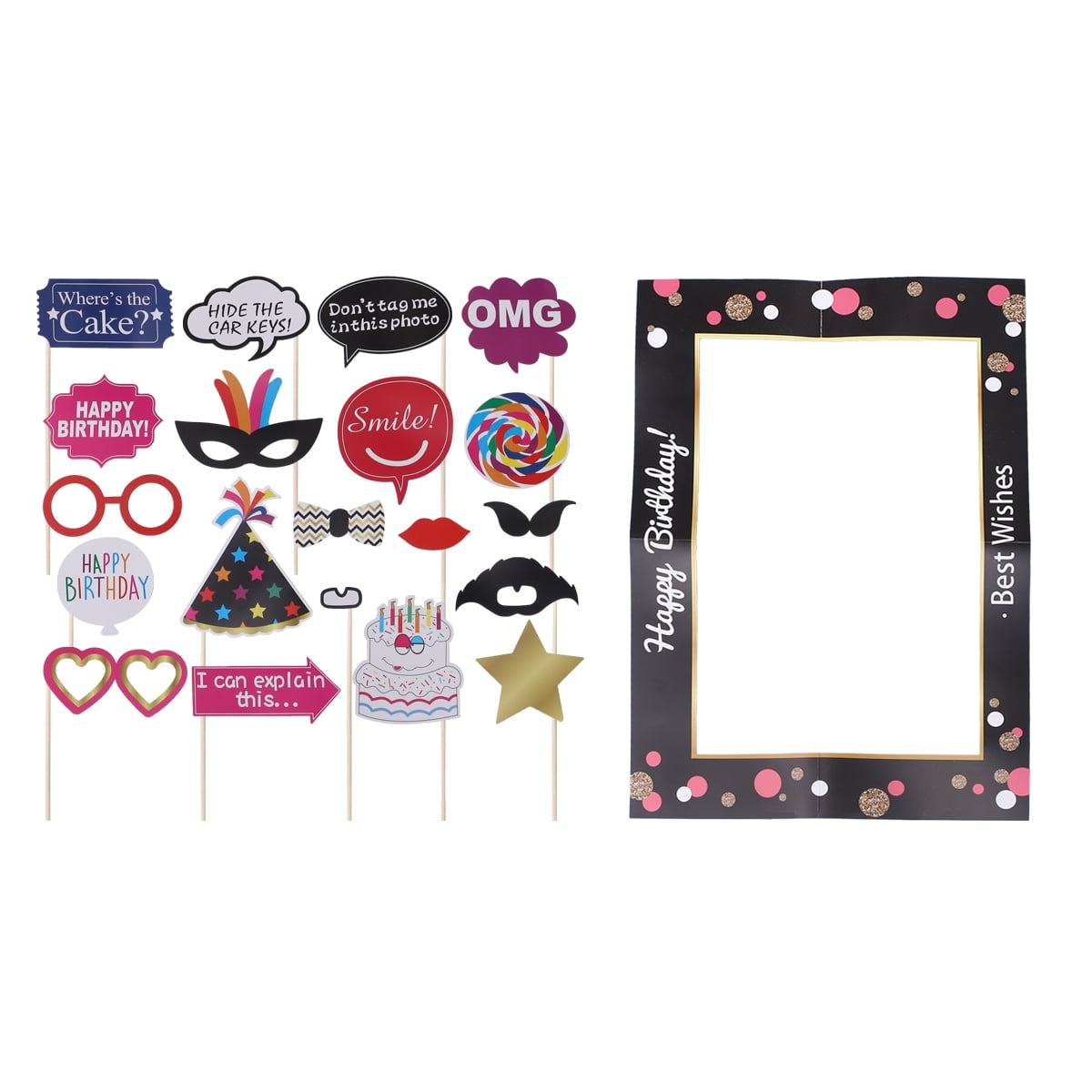 Raindrops Funny Birthday Photo Props with Picture Frame for Party ...