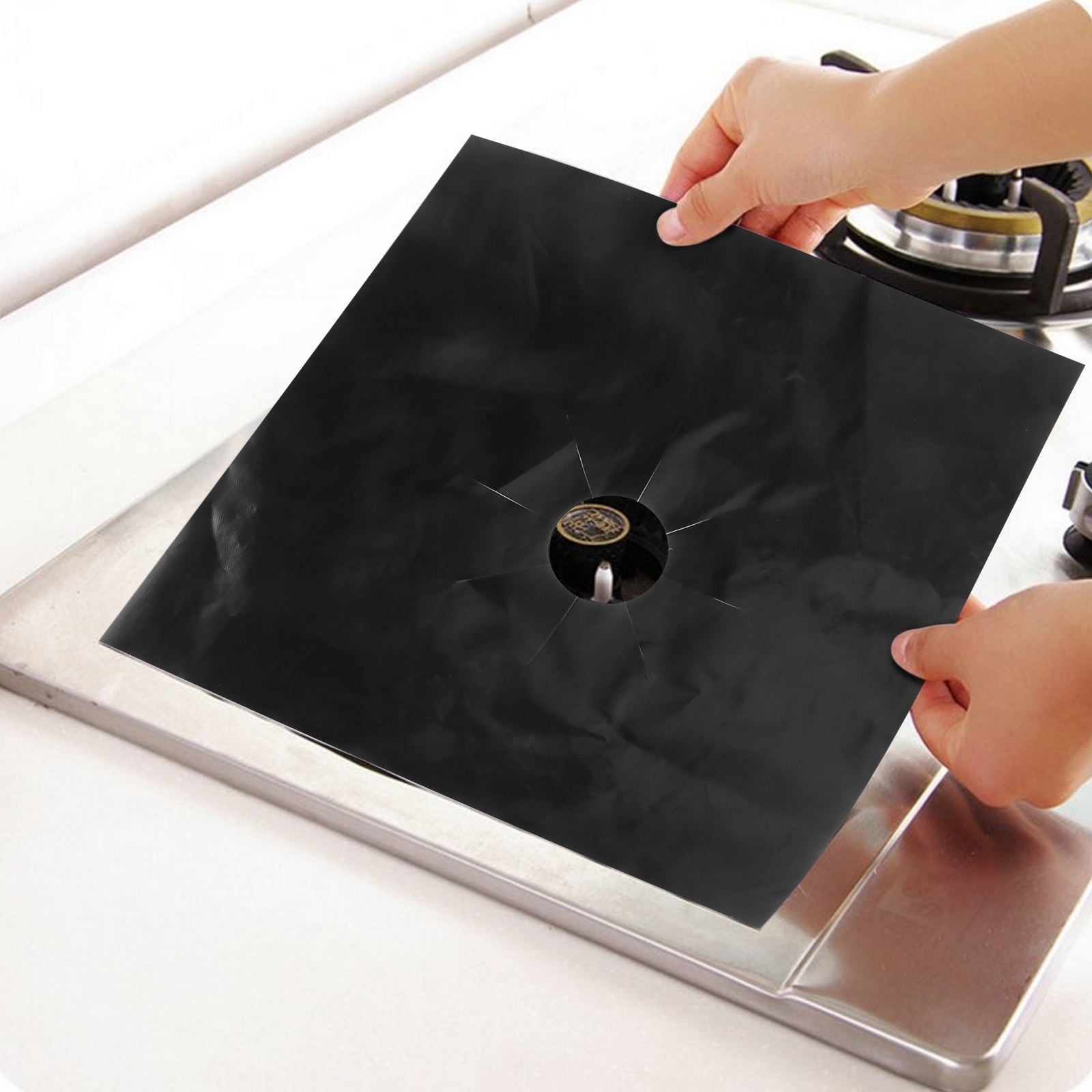 Raindrops Surface Protective Pad Precut Center Hole Gas Hob Protector ...
