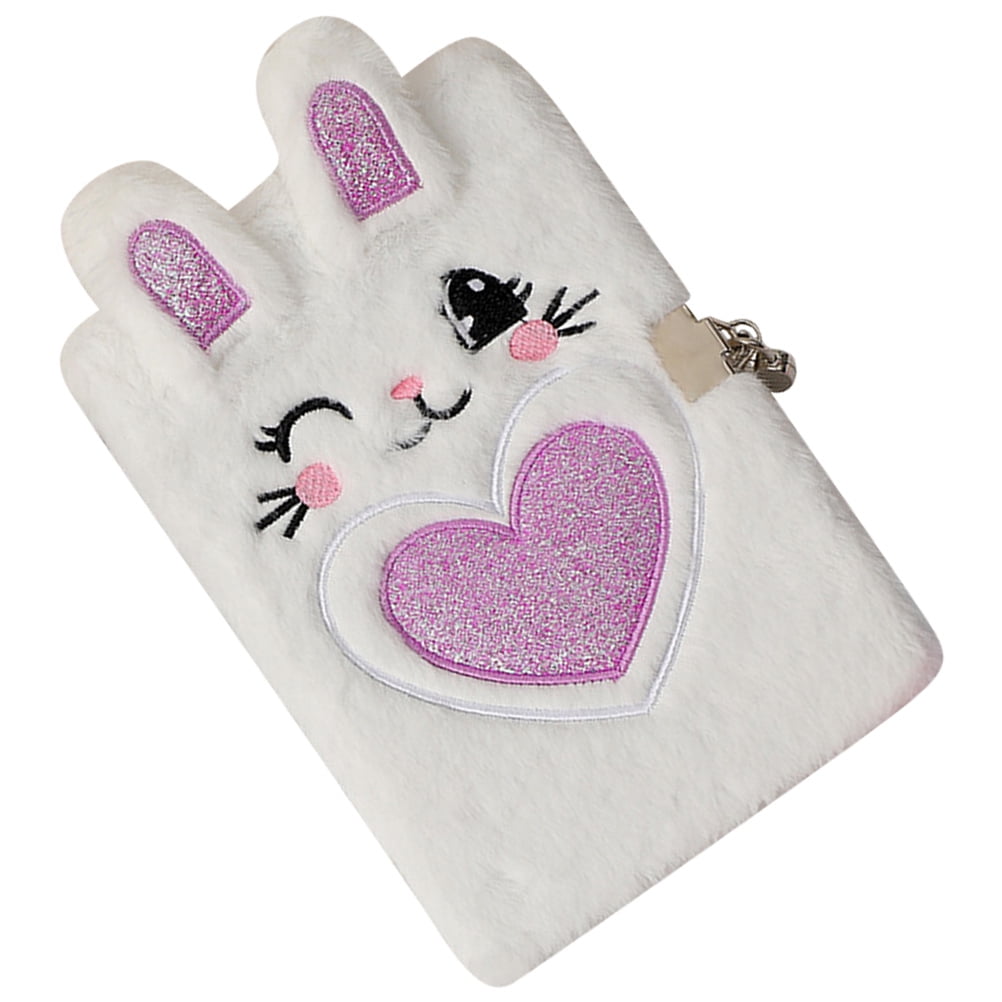 Raindrops Fuzzy Diary for Bunny Notebook Cartoon Rabbit Plush Gift Idea ...