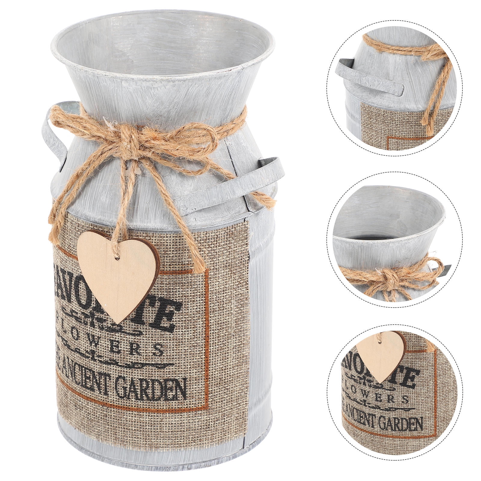 Raindrops Flower Pot Adornment Metal Bucket for Homeowners Indoor ...