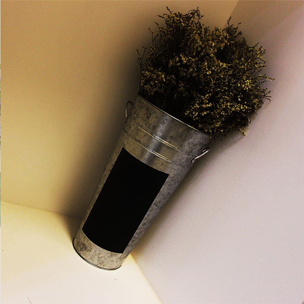 DEMACRIO Floristry Buckets Silver Galvanized Sheet Iron 1Pcs 9.8X5.9X3 ...
