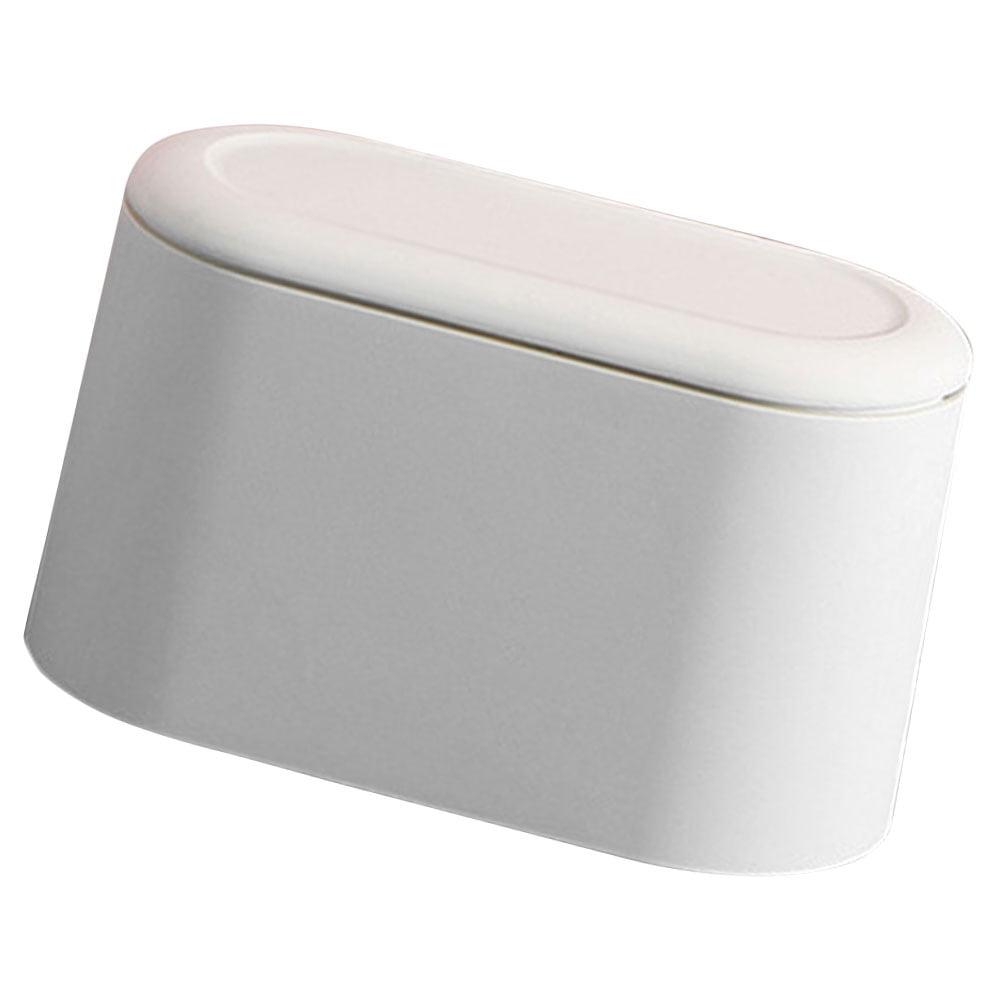 Raindrops Garbage Can Small Trash with Lid Tiny Press Type Cans Office ...