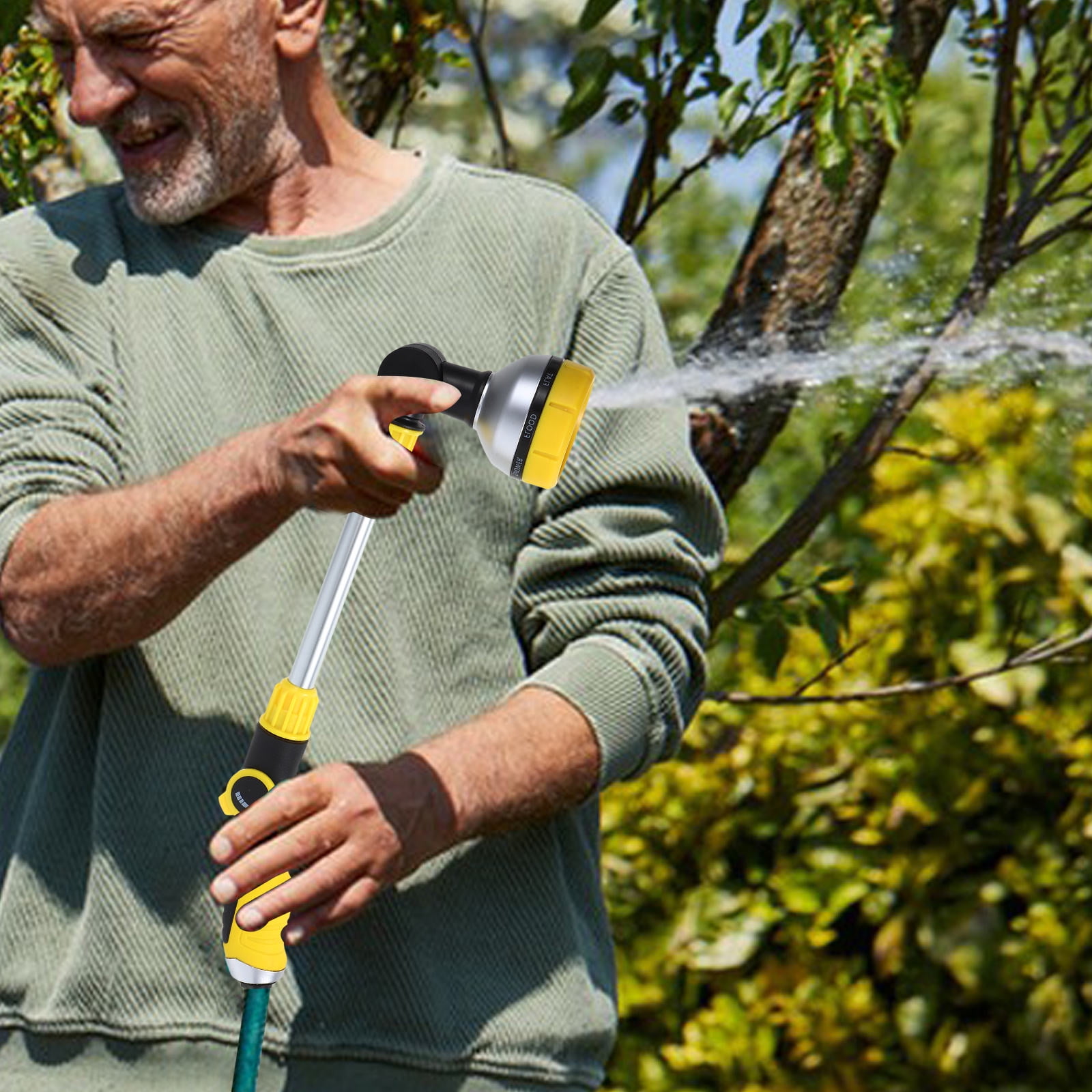 Raindrops Garden Hose Attachment with Adjustable Spray Nozzle for Watering Plants Flowers and ...