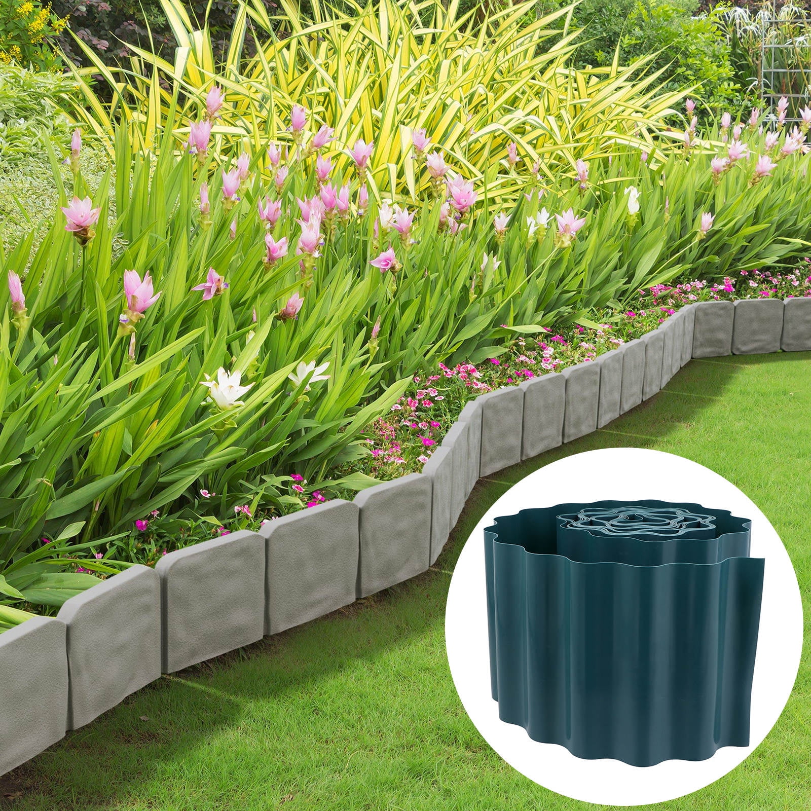 Raindrops Garden Landscape Edging 1 Roll No Melt No Peel Plastic Border ...