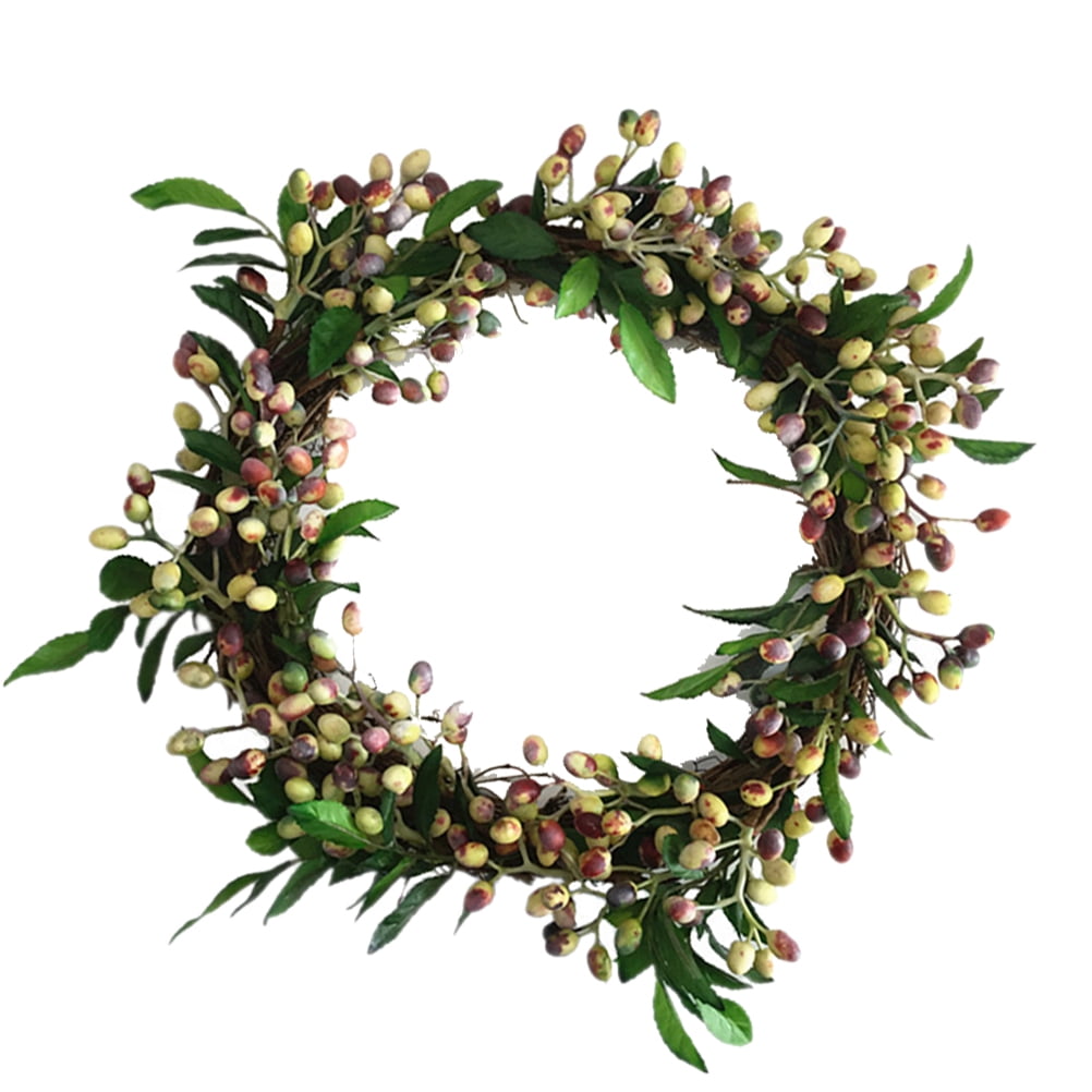 DEMACRIO Artificial Wreaths Assorted Color Foam Wood Bamboo 1Pcs 40Cm ...