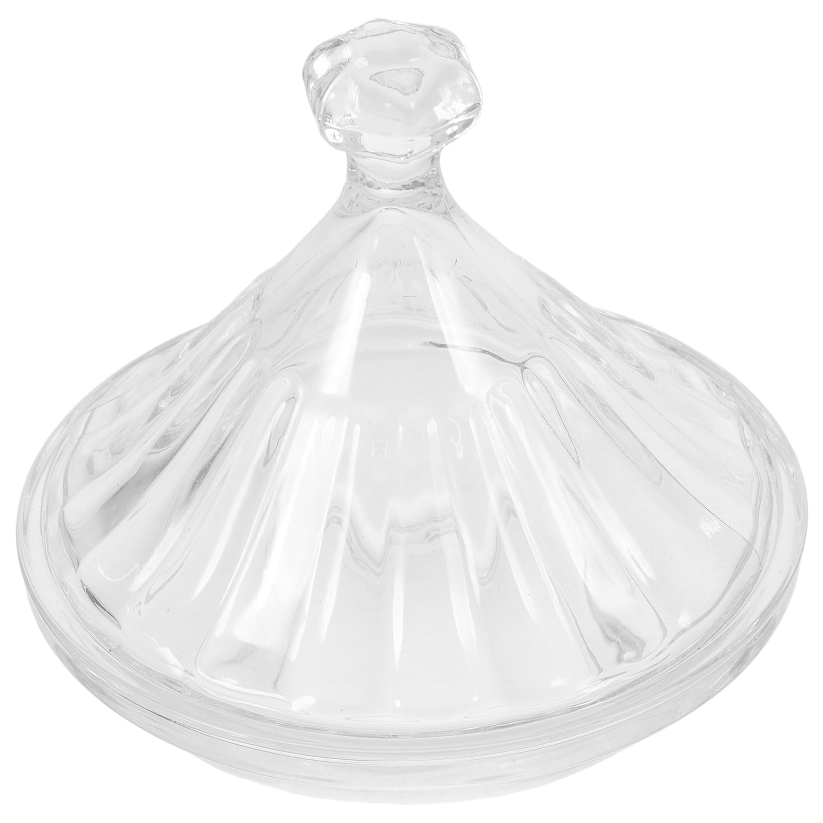 Raindrops Glass Candy Dish with Lid - Decorative Glass Fruit Plate ...