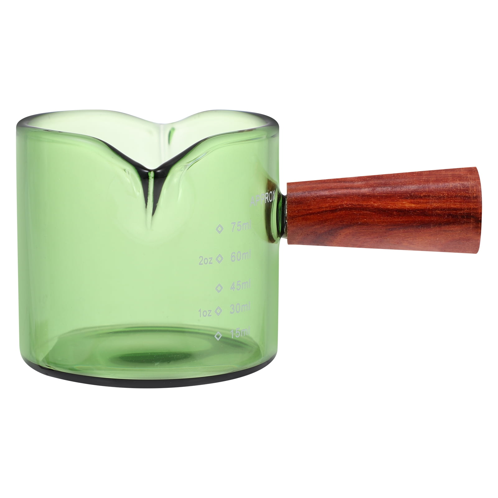 Raindrops Glass Milk Jug Wooden Handle Coffee Milk Cup Glass Milk ...