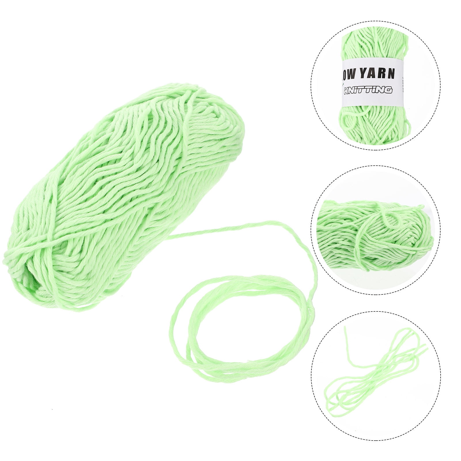Raindrops Glow in The Dark Yarn 1 Roll Light Green for Hand Crocheting ...