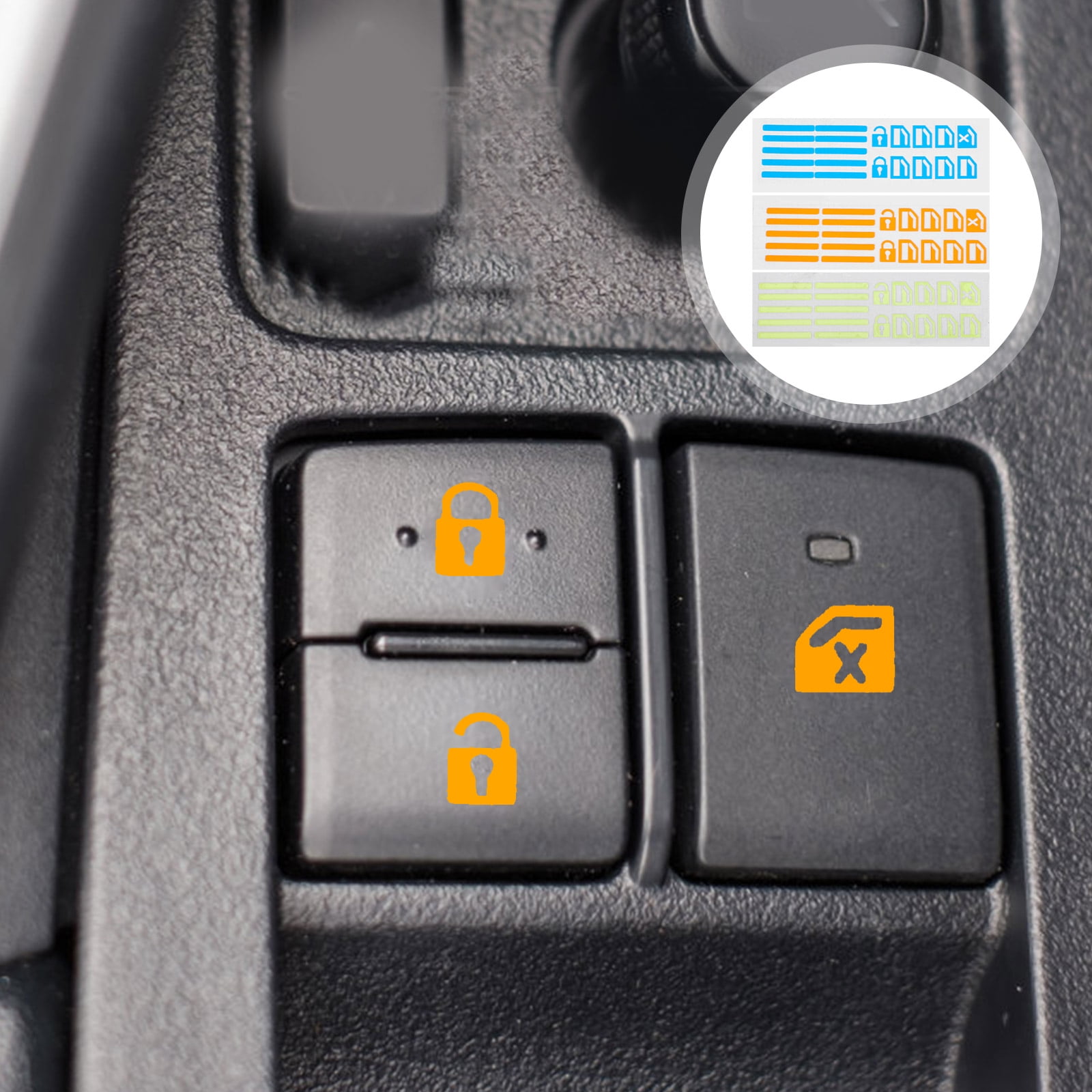 Raindrops Glowing Button Stickers for Car Window Switches Easy to ...