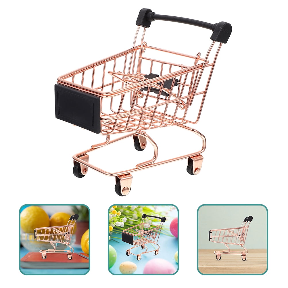 Raindrops Gold Mini Shopping Cart for Kids Decorative Iron Cart for ...
