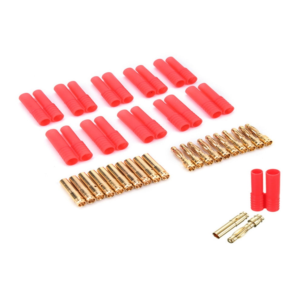 Raindrops Gold Plated Connectors Banana Plug Spark Breaker Solder Red ...